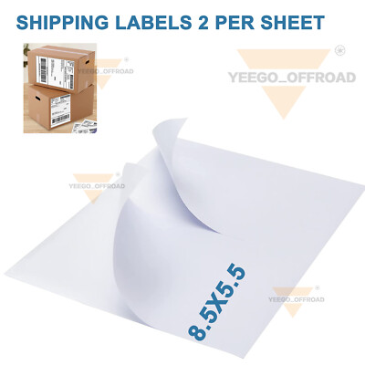 220-11000 Premium 8.5x5.5 Shipping Labels Half Sheet Self Adhesive | eBay