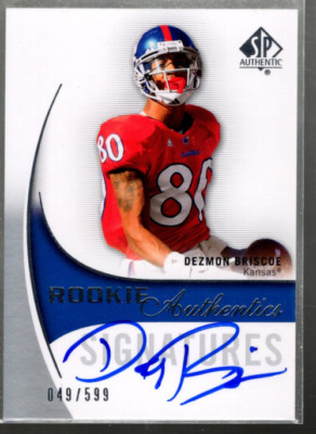 B2917- 2010 SP Authentic #177 Dezmon Briscoe RC Auto /599 *SAMPLE PIC ...