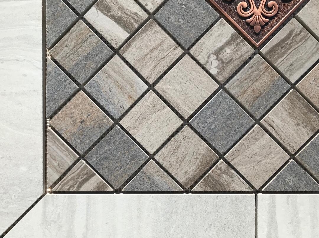 21 1/4" X 21 1/4" Tile Medallion - Happy Floors Tivoli tile & metal ...