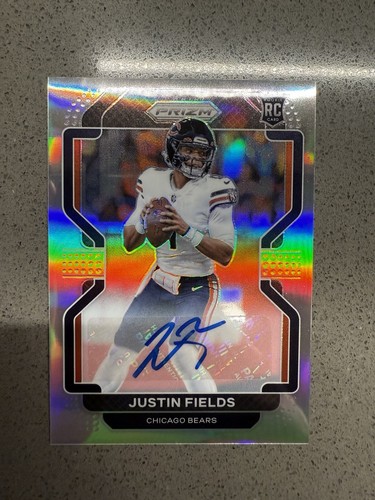 2021 Panini Prizm Rookie Silver Prizm Auto Justin Fields #334 Autograph ...