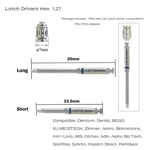 Dental Hex 1.27 Torque Wrench Bego MIS Adin Driver Screwdriver Adapter ...