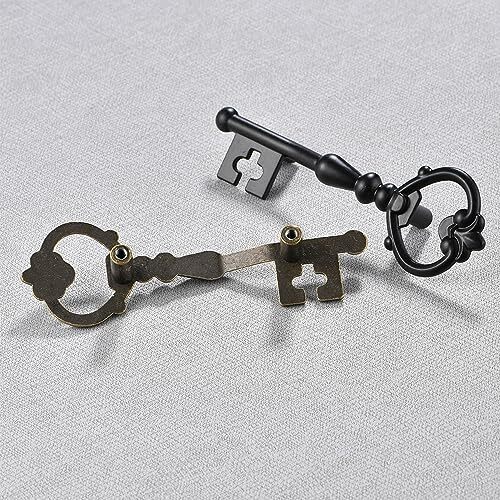 5PCS Key Shape Antique Bronze Pulls Handle Retro Dresser Pull Classic ...