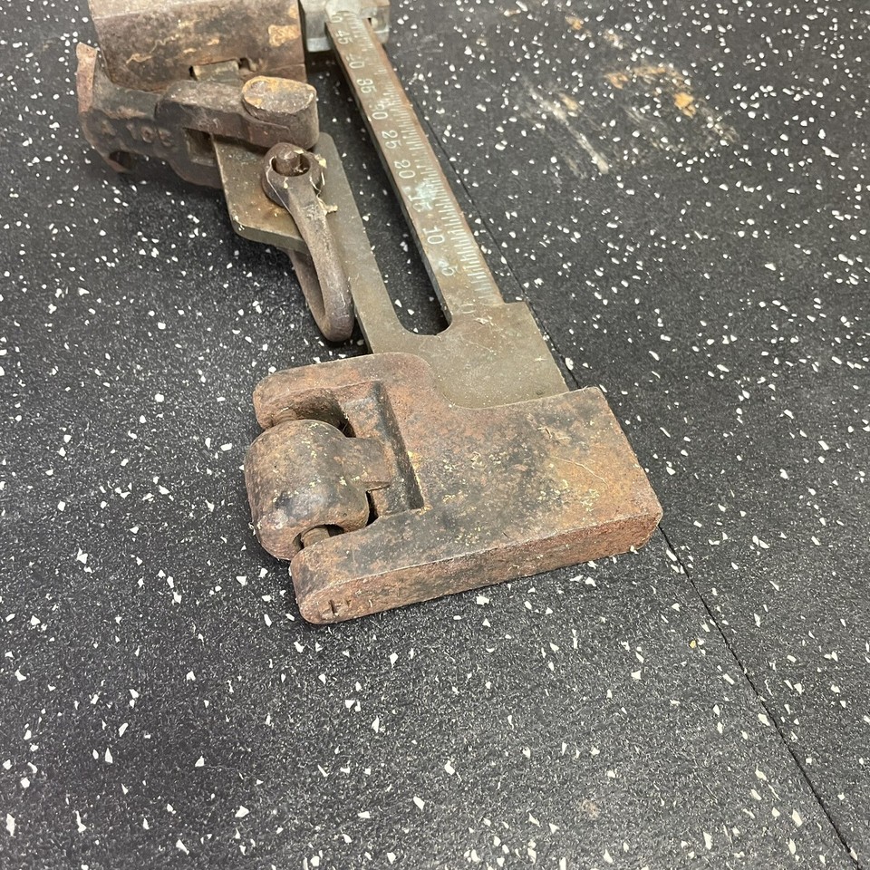 Vtg US Standard Scale Brass Cast Iron Slide Balance Beam 1000 lbs Farm Store | eBay