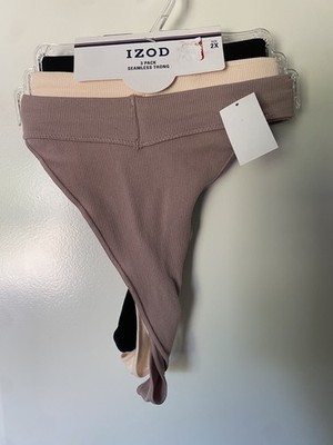 IZOD Woman's 3 Pack Seamless Thongs Size XL. NWT | eBay