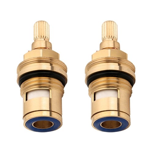 2 Count Copper Hot and Cold Faucet Tap Valves Set Replacement Core | eBay