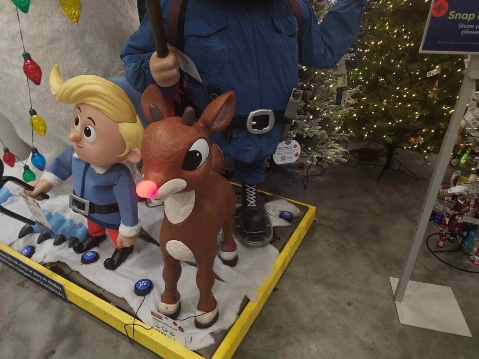 Red-Nosed Reindeer 3-ft Rudolph Animatronic Yard Decoration | eBay