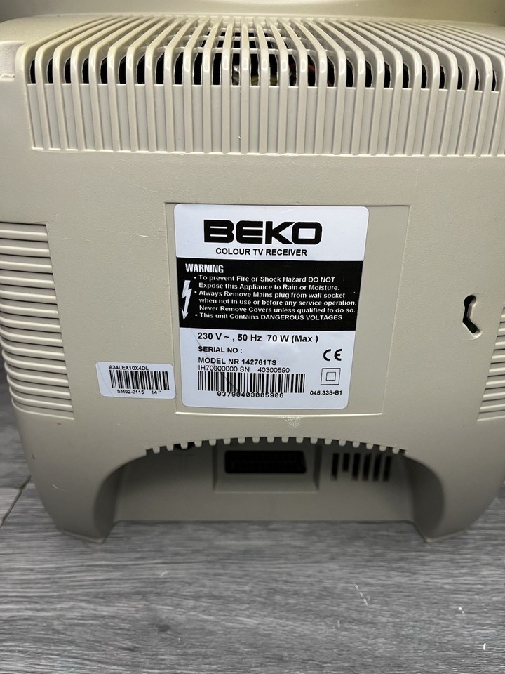 Beko 14” CRT TV 142761TS Vintage Retro Gaming – No Remote Tested ...