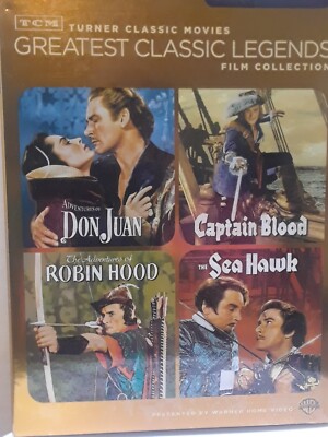 Errol Flynn Film Collection Greatest Classic Legends 2DVDs New 4 Films ...