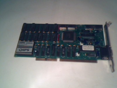 CHIPS VGA500-02 SVGA VGA Video Graphics Card 8-bit 16-bit F82C452 452 ...