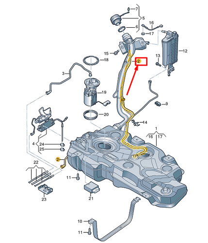 New VW GOLF CD MK8 Fuel Tank Breather Line 5Q0201160BD NO IMPORT DUTIES ...