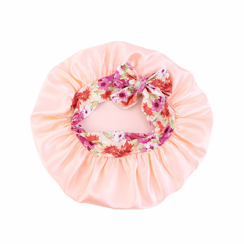 Girls Kids Satin Turban Sleep Night Cap Hair Care Bonnet African Print ...