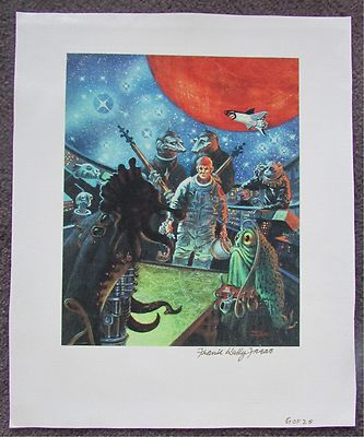KELLY FREAS LTD ED S/N HE SAYS HE'S FROM ACRYLIC REPLICA CANVAS PRINT ...
