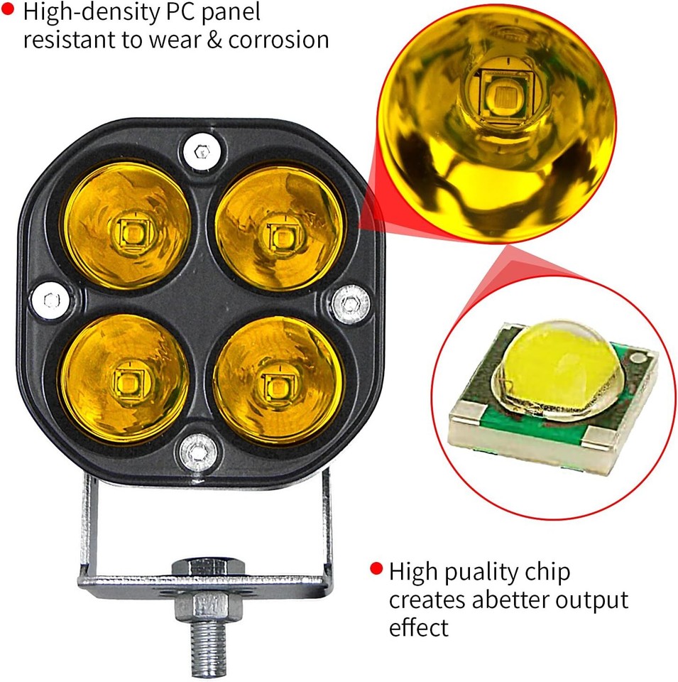 2X Fit Can-Am Maverick X3 3inch LED Cube Work Light Bar Spot Pods ...