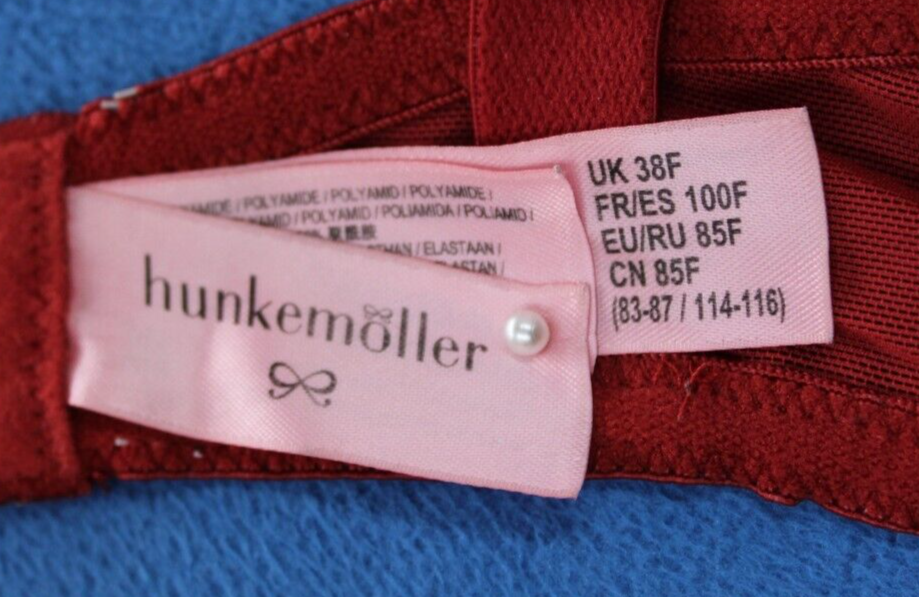 Hunkemoller Underwire Unlined Balconette Bra Size 38F UK 38E US #E6560 ...