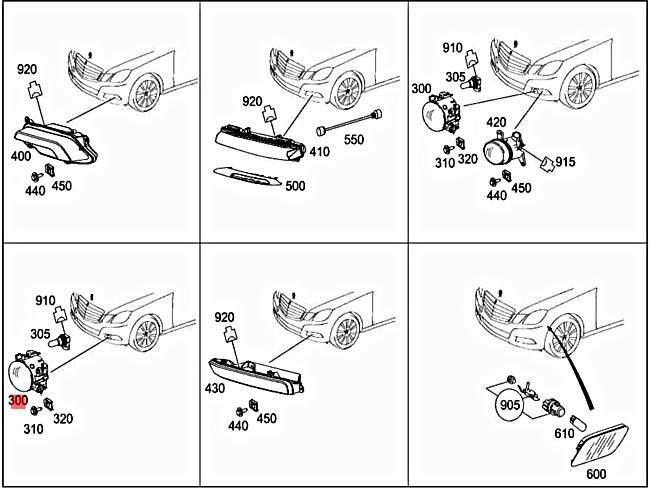 Genuine MERCEDES BBDC W242 V251 A207 C204 Fog lamp 2128201056 | eBay