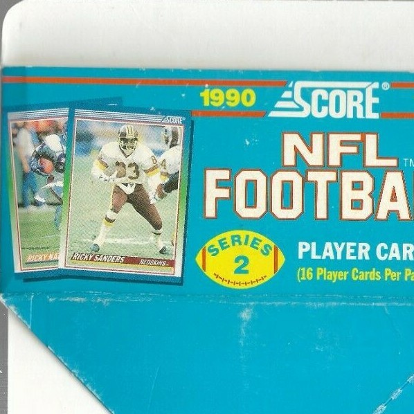 1990 NFL Score EMPTY Box Series 2 Football Anthony Carter Troy Benson ...