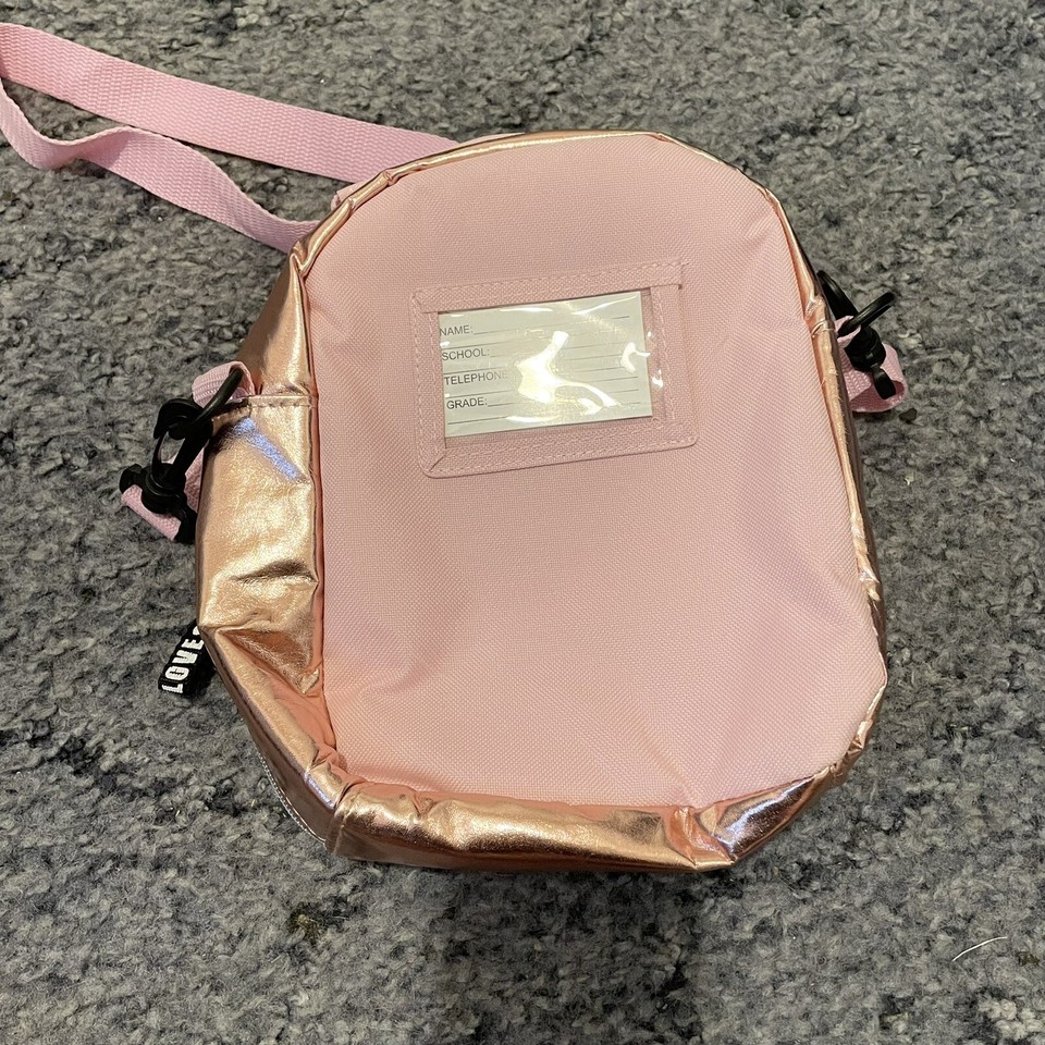 Delia’s Pink Metallic Insulated Bag Lunch Box Crossbody Strap Y2K | eBay