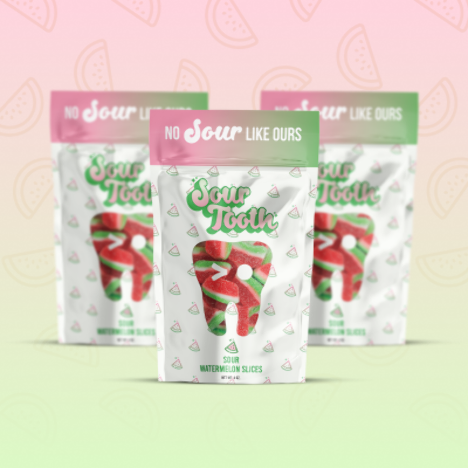 Sour Tooth Watermelon Slices: Juicy Sweet & Sour Candy Bites | eBay