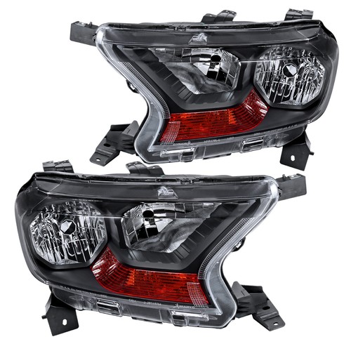Black Fits 2019-2022 Ford Ranger Xl Xlt Headlights Halogen Head Lamps ...