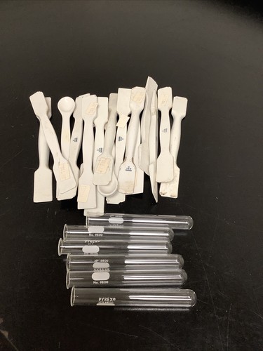 Lot Of 22 Coors Spatulas And Pyrex 9800 Test Tubes | eBay