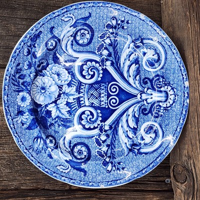 Bowls - Blue Transfer