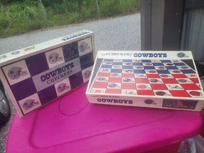 2pc lot Dallas Cowboys collectible Checkers board games Vs Giants ...