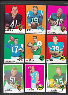 1969 TOPPS FOOTBALL COMPLETE SET (263) 95% MINT HIGH GRADE PICCOLO ...