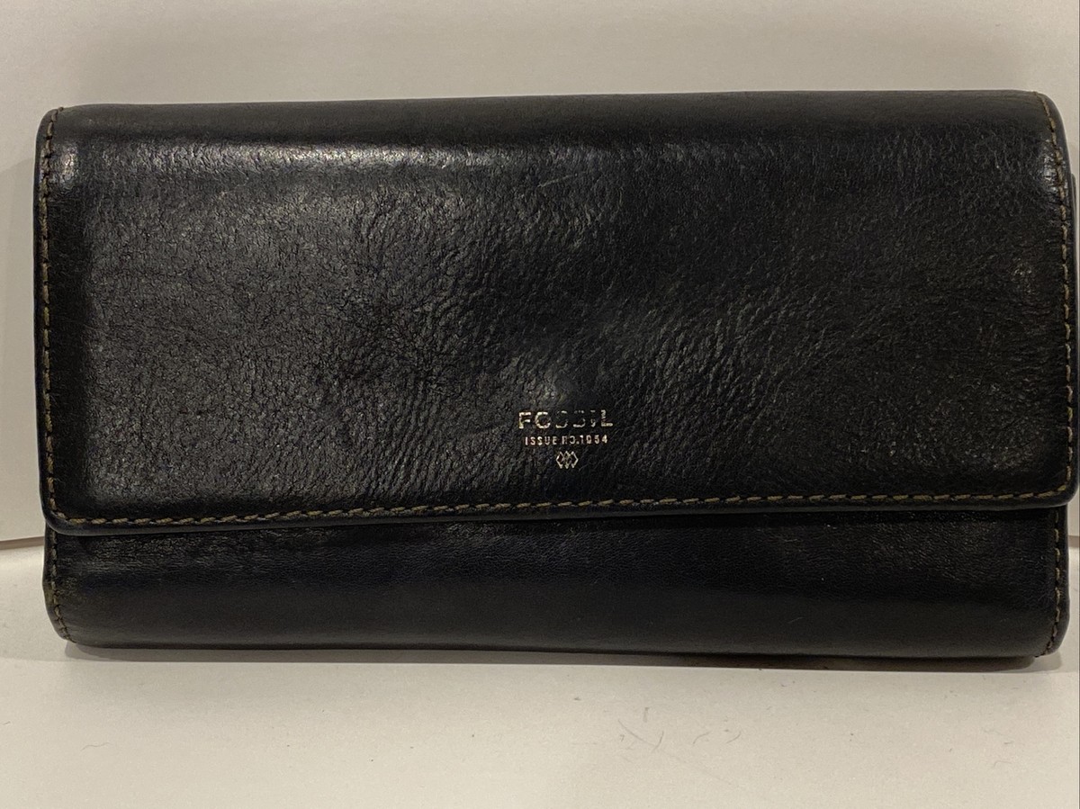 Fossil Wallets For Women Ladies Leather Zip Around Wallet, Large