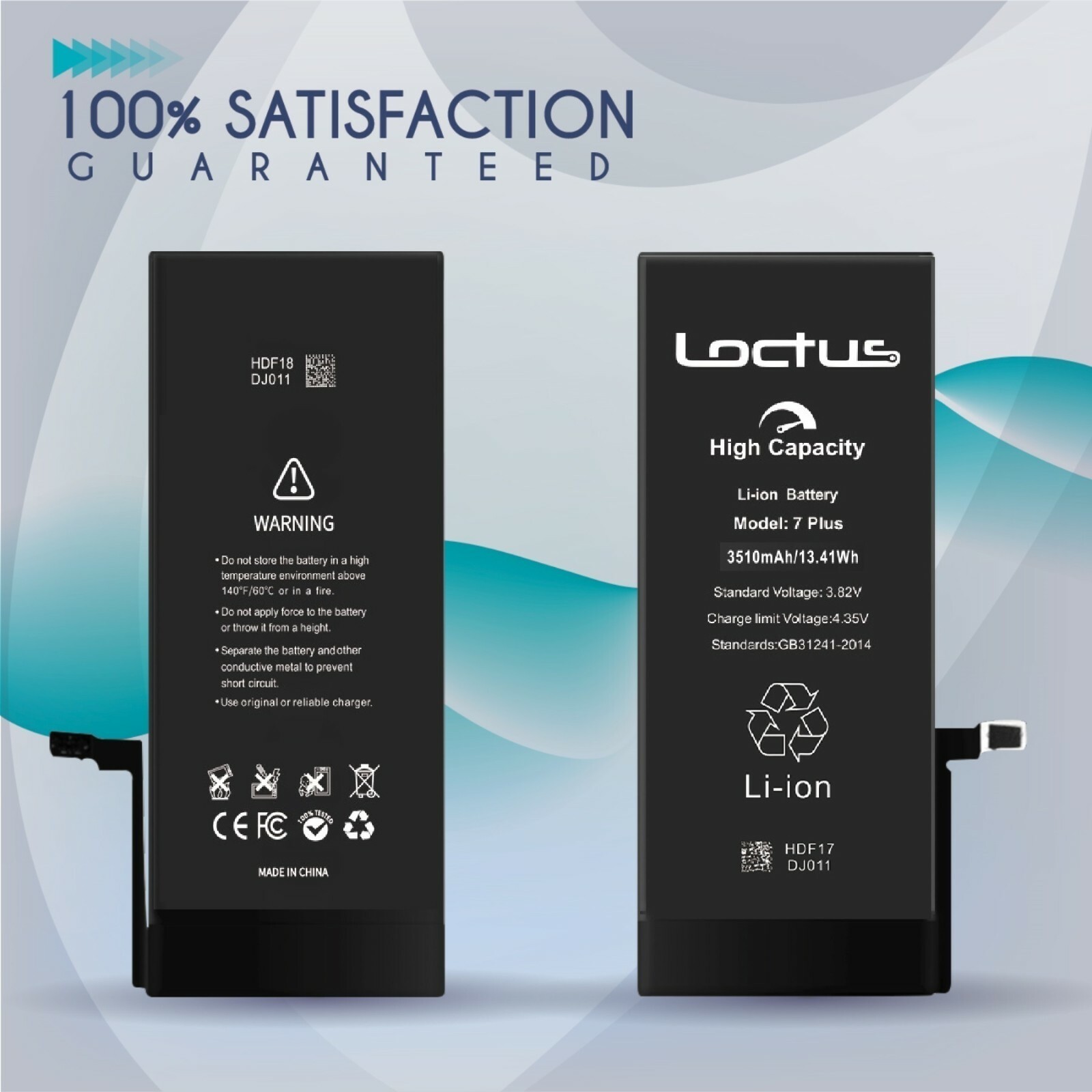 iPhone 7 Plus 3410mAh High Capacity Replacement Battery A1661 A1784 ...