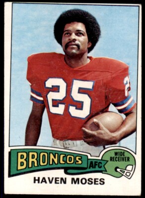 1975 TOPPS HAVEN MOSES . DENVER BRONCOS #17 | eBay