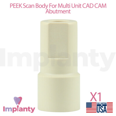 1x GDT PEEK Scan Body For Multi Unit 1.6mm CAD/CAM Prosthetic Dentistry ...