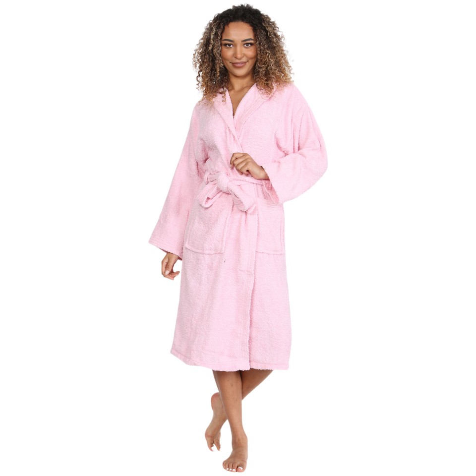 TERRY TOWEL BATH ROBE UNISEX LUXURY SOFT EGYPTIAN COTTON TOWELLING ...