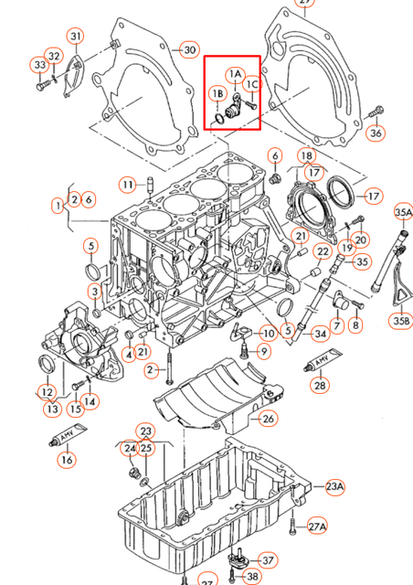 Genuine Audi A4 Thermostat Housing Plug OE 06B103033A for sale online ...