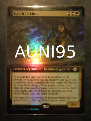 Mtg Magic carth the lion FOIL EXTENDED BORDERLESS FRENCH vf fr le ...
