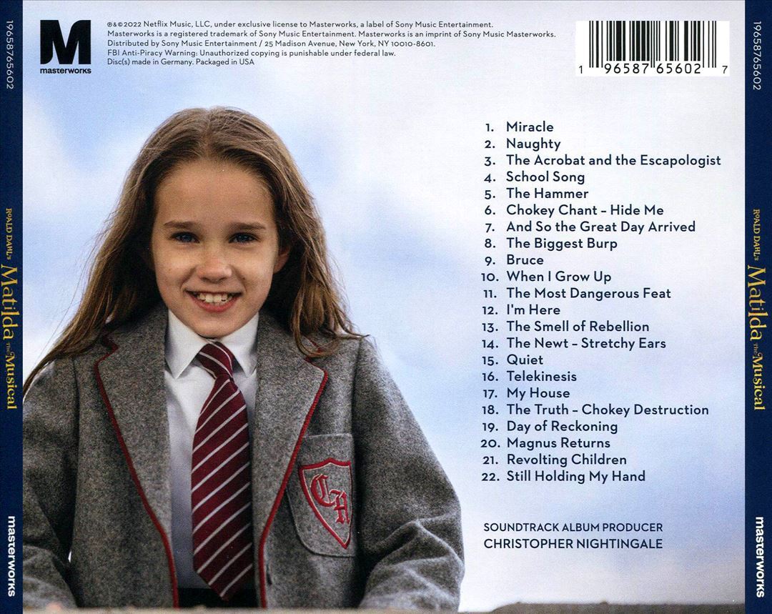ORIGINAL CAST ROALD DAHL'S MATILDA THE MUSICAL [SOUNDTRACK FROM THE ...