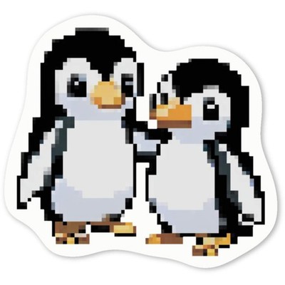 'Pixel Art Penguins' Decal Stickers (DW043948) | eBay