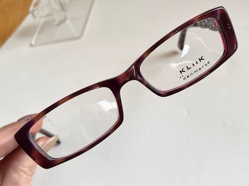 KLiiK Denmark Eyeglasses Frames 438 344 49-17-135 Metal Purple Tortoise ...
