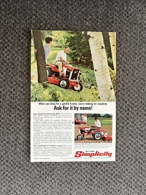 Vintage 1960’s Simplicity Lawn Tractor Nat. Geo. Print Ad | eBay