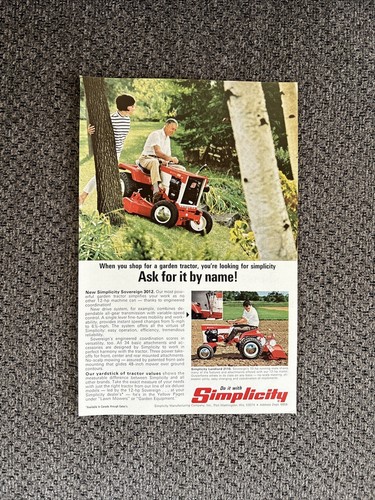 Vintage 1960’s Simplicity Lawn Tractor Nat. Geo. Print Ad | eBay