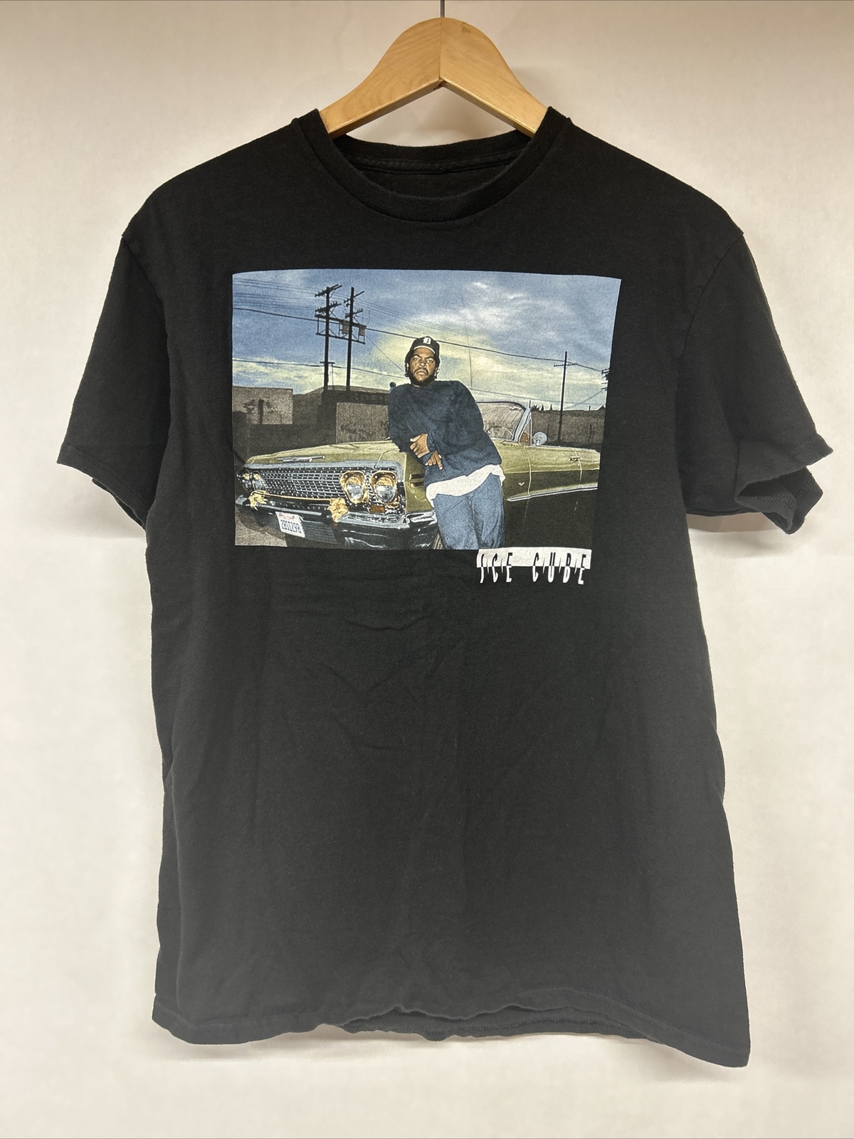 Ice Cube T-Shirt Size Medium Black Block Picture 90s Hip Hop Tee | eBay