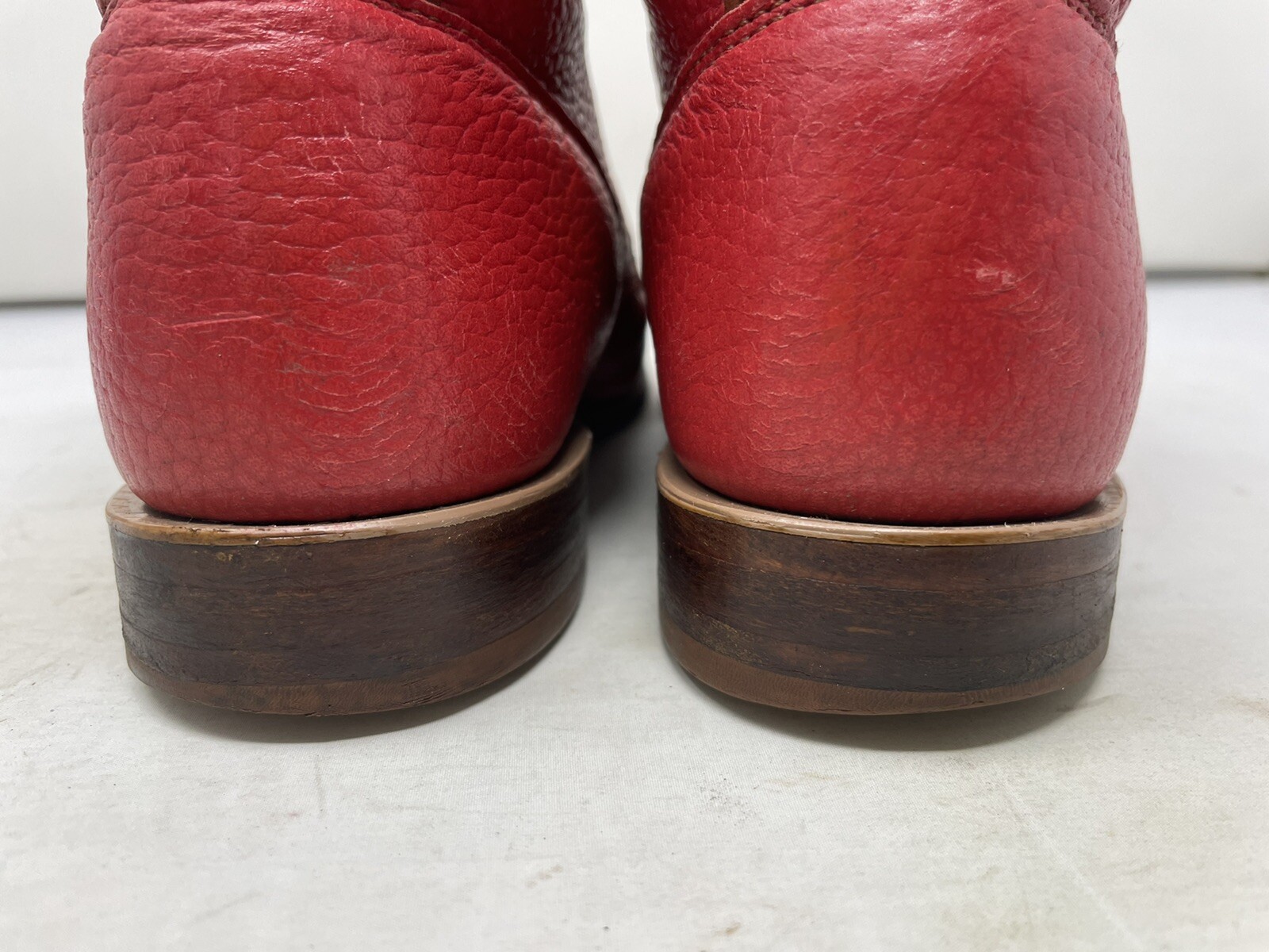 Justin Western Roper Kiltie Boots Womens Red Pebbled … - Gem