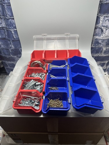 Hardware Organizer Box with Compartment Front Opening for Nails Bolt ...