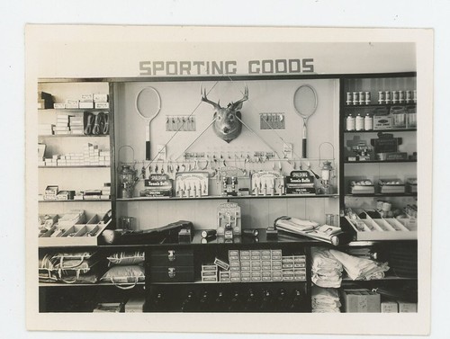 Vintage Photo Nostalgic Dept. Store Interior Sporting Goods Deer Head ...