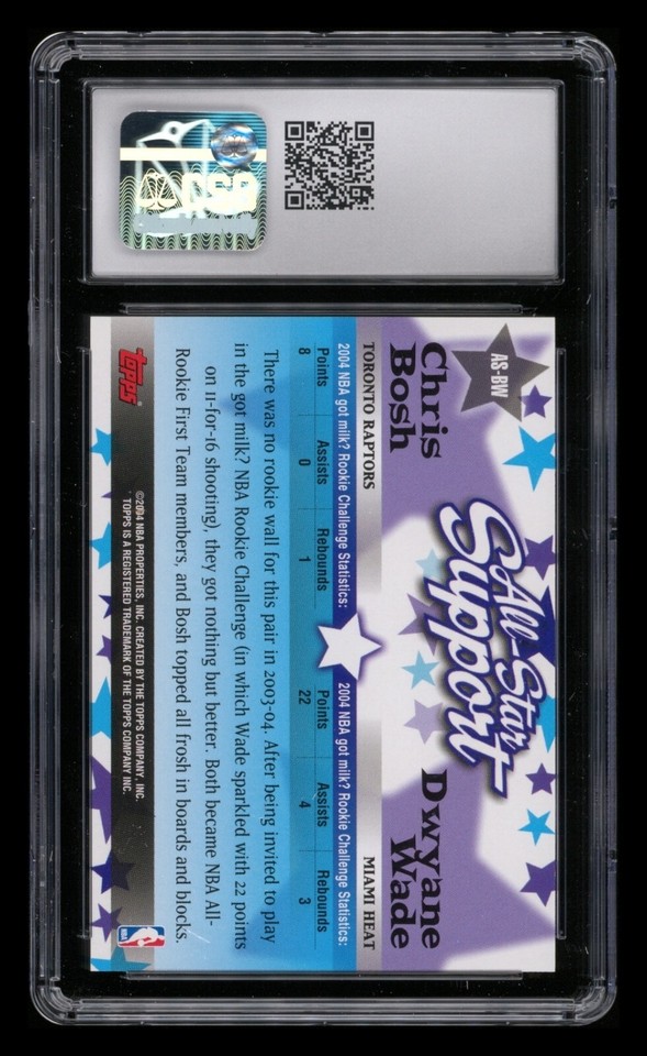 2004 Topps All Star Support Chris Bosh Dwyane Wade HOF RC Rookie CSG 10 GEM MINT | eBay
