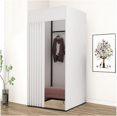 Fitting Room, Portable Dressing Room Frame with Curtain and Hook ...