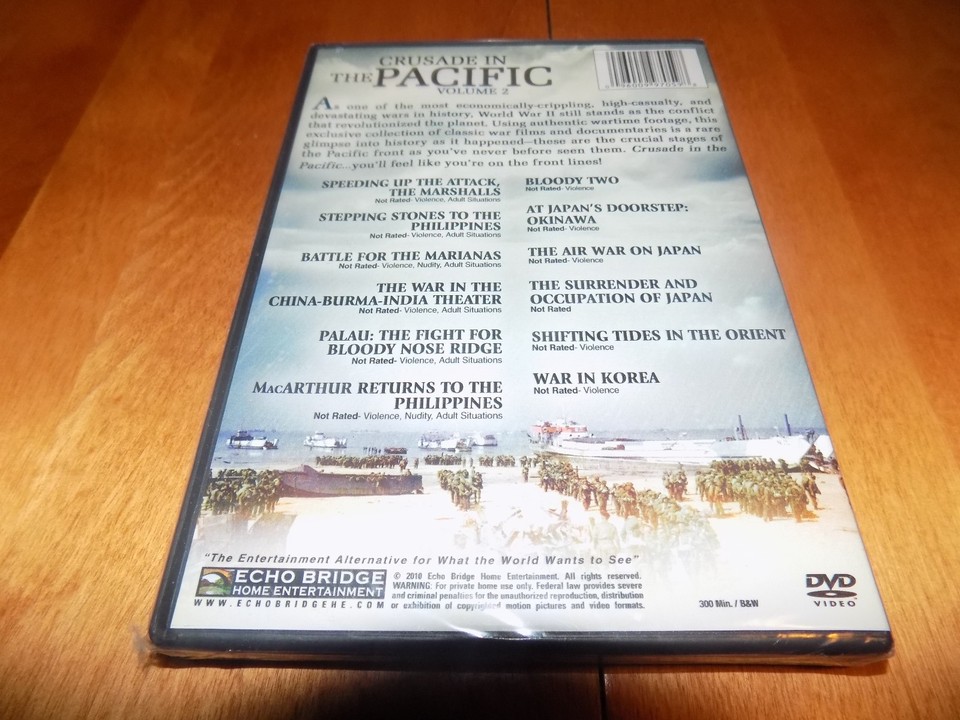 CRUSADE IN THE PACIFIC Volume 2 Authentic WWII Footage 12 Features DVD ...