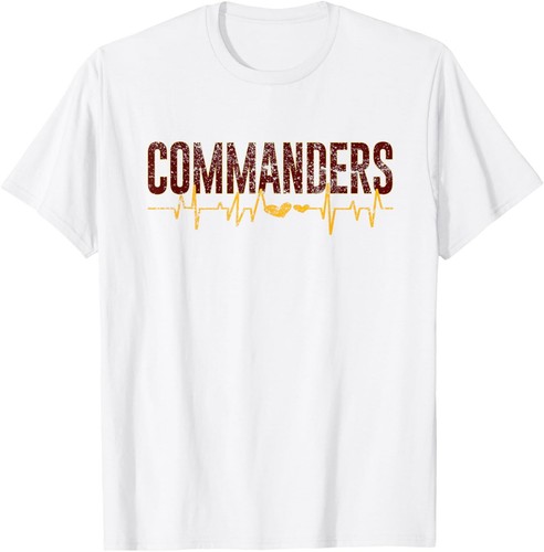 Vintage Commanders Heart Beat Distressed Sports Unisex T-Shirt | eBay