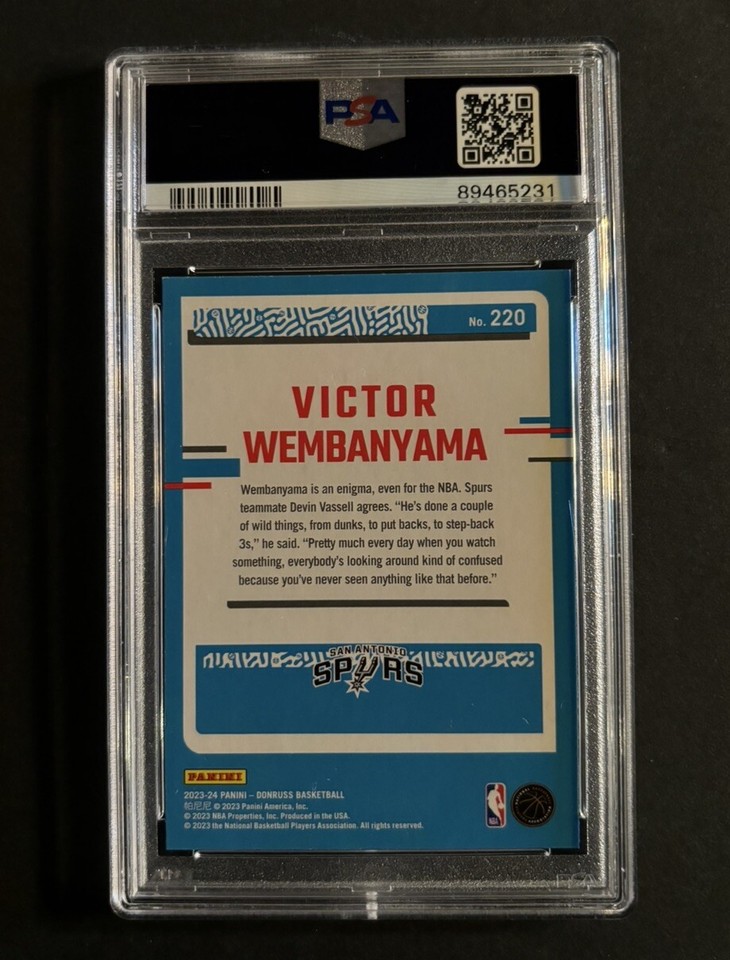 2023 Victor Wembanyama Donruss Rated Rookie #220 PSA 9 Mint | eBay