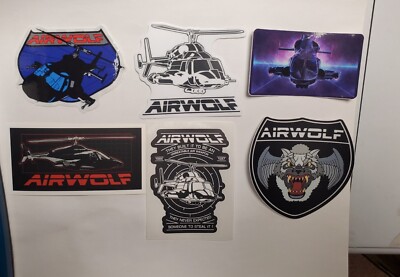 AIRWOLF 1980s STICKERS VARIETY PACK (6) *WORLDWIDE 🌐 SHIPPING* | eBay