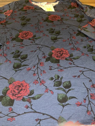 LulaRoe Elizabeth L/S Tunic Shirt 3XL 24 26/28 XXXL Blue Red Large ...